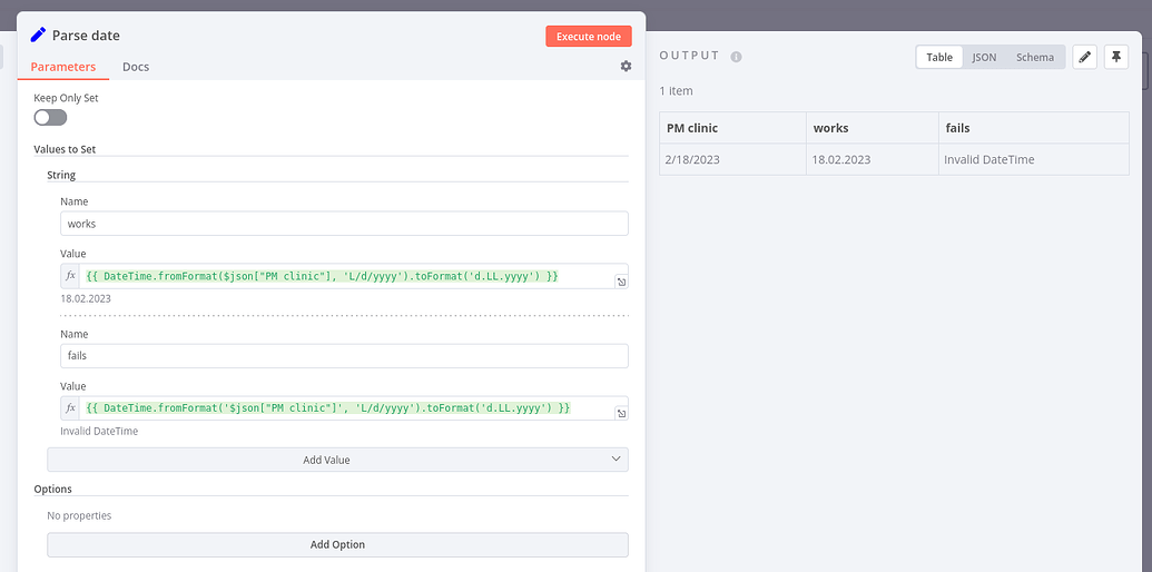 Invalid DateTime in Set node with DateTime() function - Questions - n8n Community