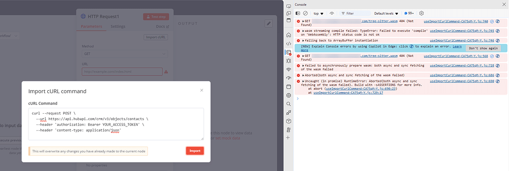 HTTP Request Node import Curl Command not working - Questions - n8n Community