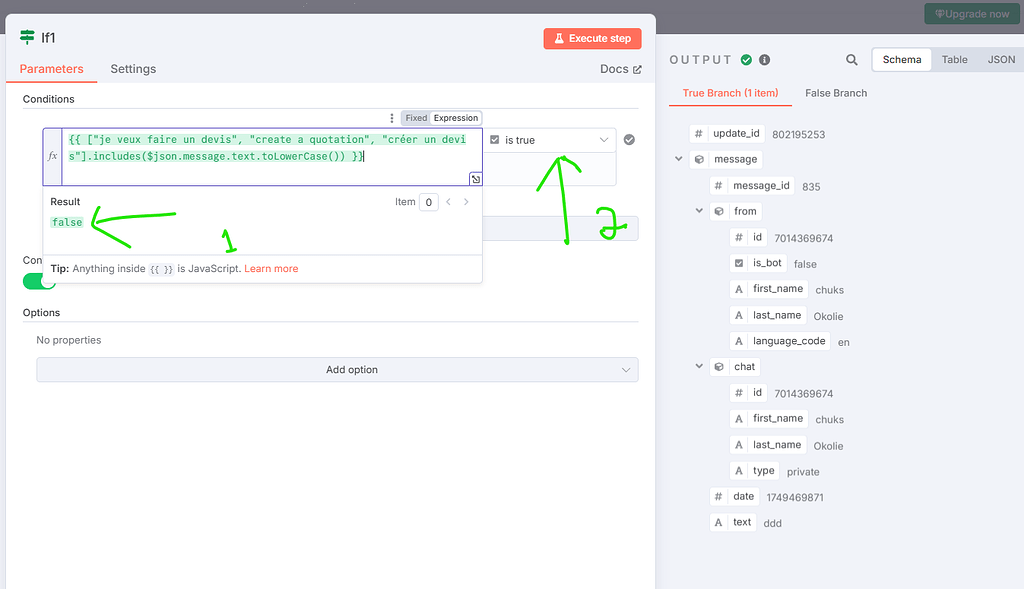 IF node expression returns false but still goes to True Branch - Questions - n8n Community