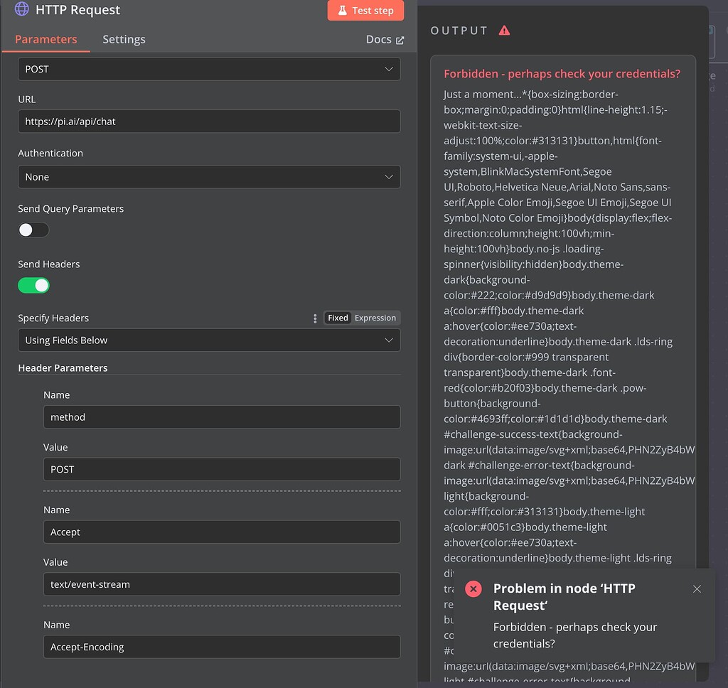 N8n giving error in API, and postman working fine, can’t understand it - Questions - n8n Community