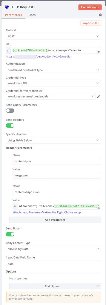 How to upload a image alt text via https request to wordpress? - Questions - n8n Community