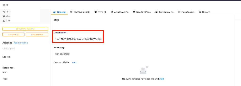 New lines in TheHive5 Event Node - Questions - n8n Community