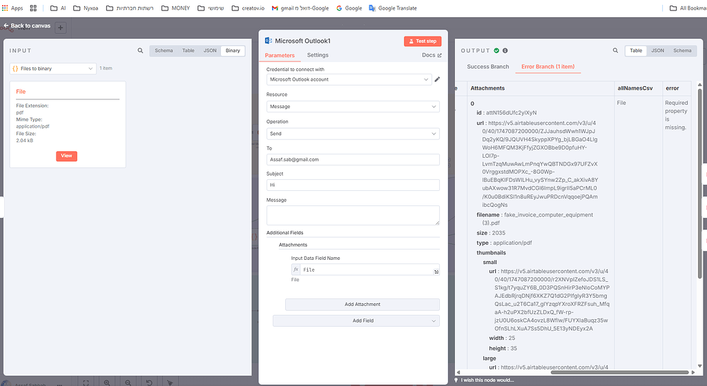 Trouble attaching file with Microsoft Outlook node - Questions - n8n Community