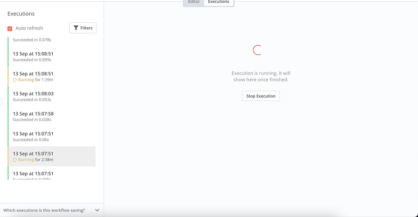 Some execution shows as running in Executions tab - Questions - n8n