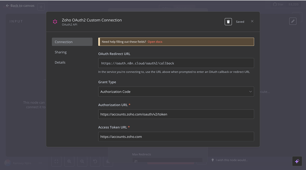 OAuth2 Connection to ZohoCRM API Not Working - Questions - n8n Community