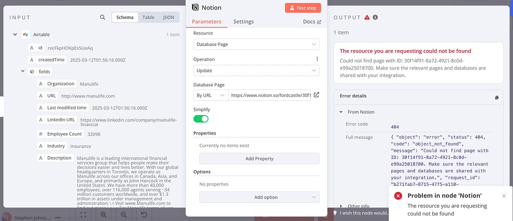 Notion N8N integration challenge - Questions - n8n Community