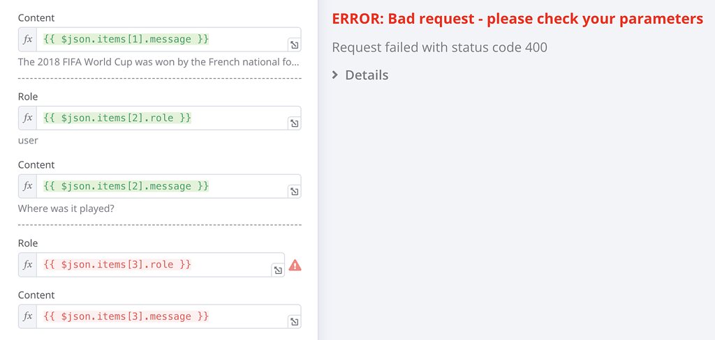 Allow to use a dynamic list as user/assistant prompts for chats in OpenAI - Feature Requests ...