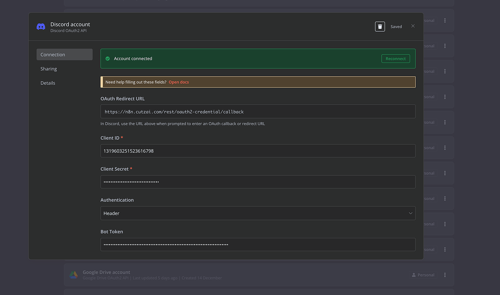 Discord node credentials problem - Questions - n8n Community
