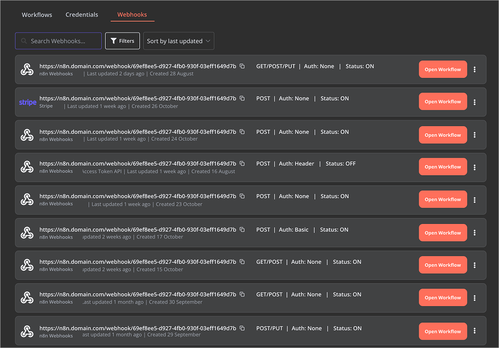 Webhook management tab - Feature Requests - n8n Community