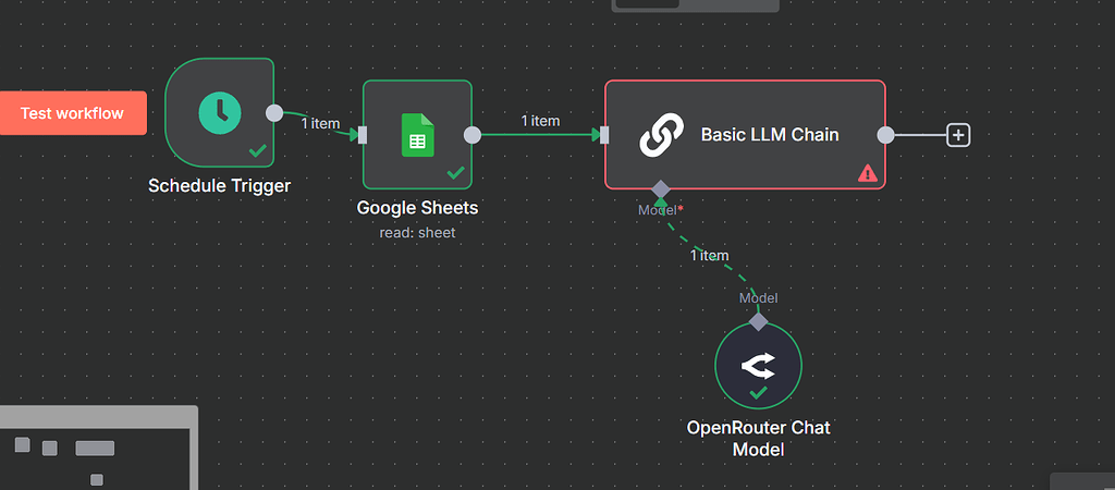 Problem in node ‘Basic LLM Chain‘ Cannot read properties of undefined (reading 'message ...