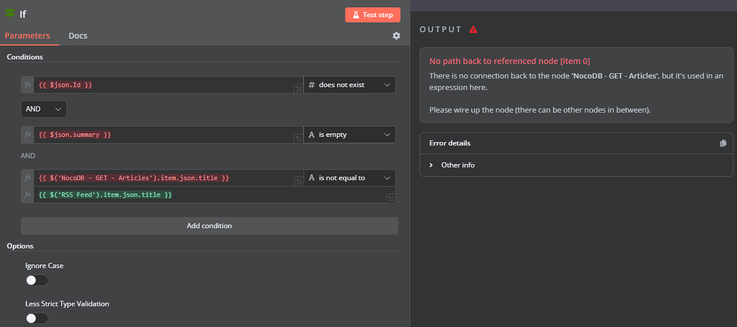 No path back to referenced node - Questions - n8n