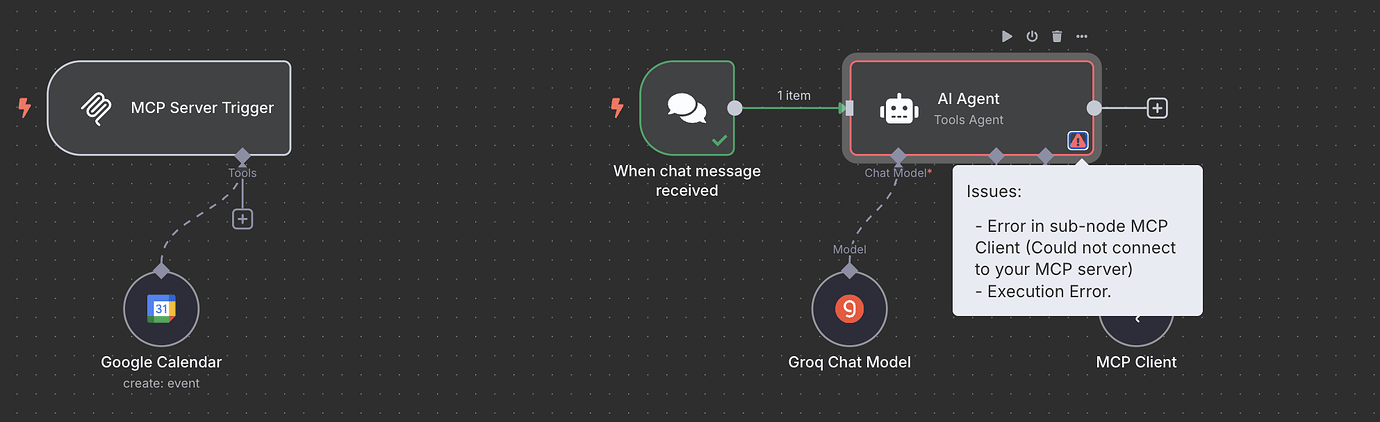 Error “could Not Connect To Your Mcp Server” When Integrating External Tool Via Sse In Ai Agent
