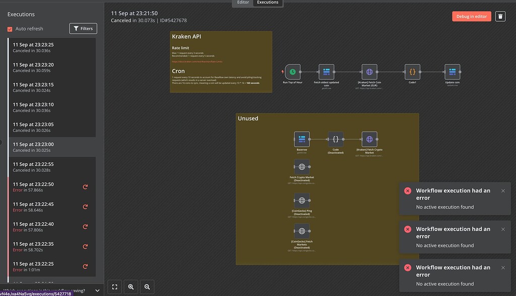Workflow error - No active execution found - Questions - n8n Community