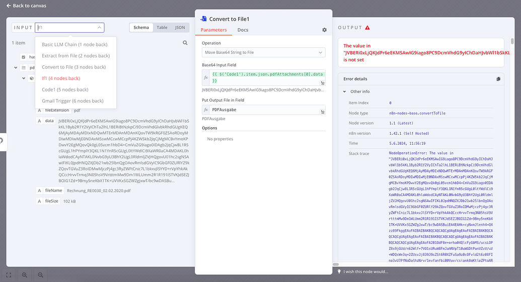 Work with data from previous nodes does not work - Questions - n8n Community