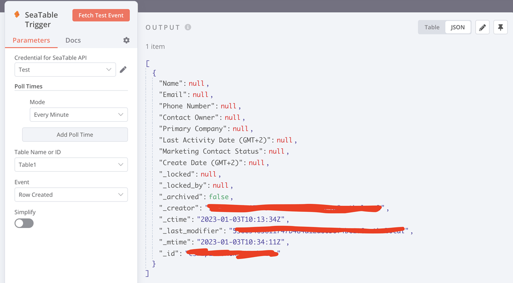 Seatable trigger sends null values and ignores poll times - Questions ...