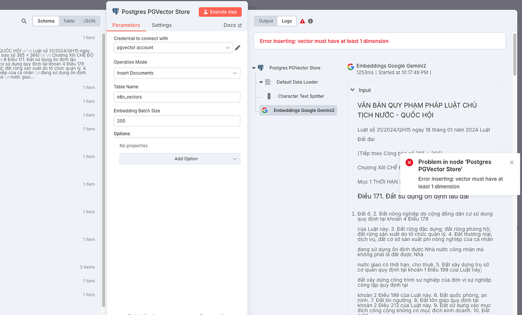 How to fix: Problem in node ‘Postgres PGVector Store‘ - Questions - n8n ...