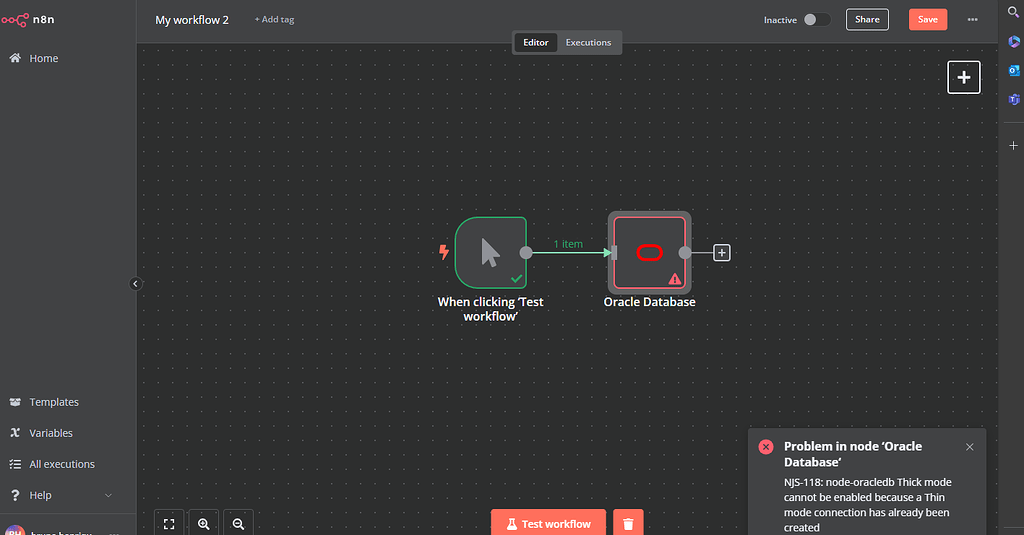 Error connection in n8n-node-oracle database - Questions - n8n Community