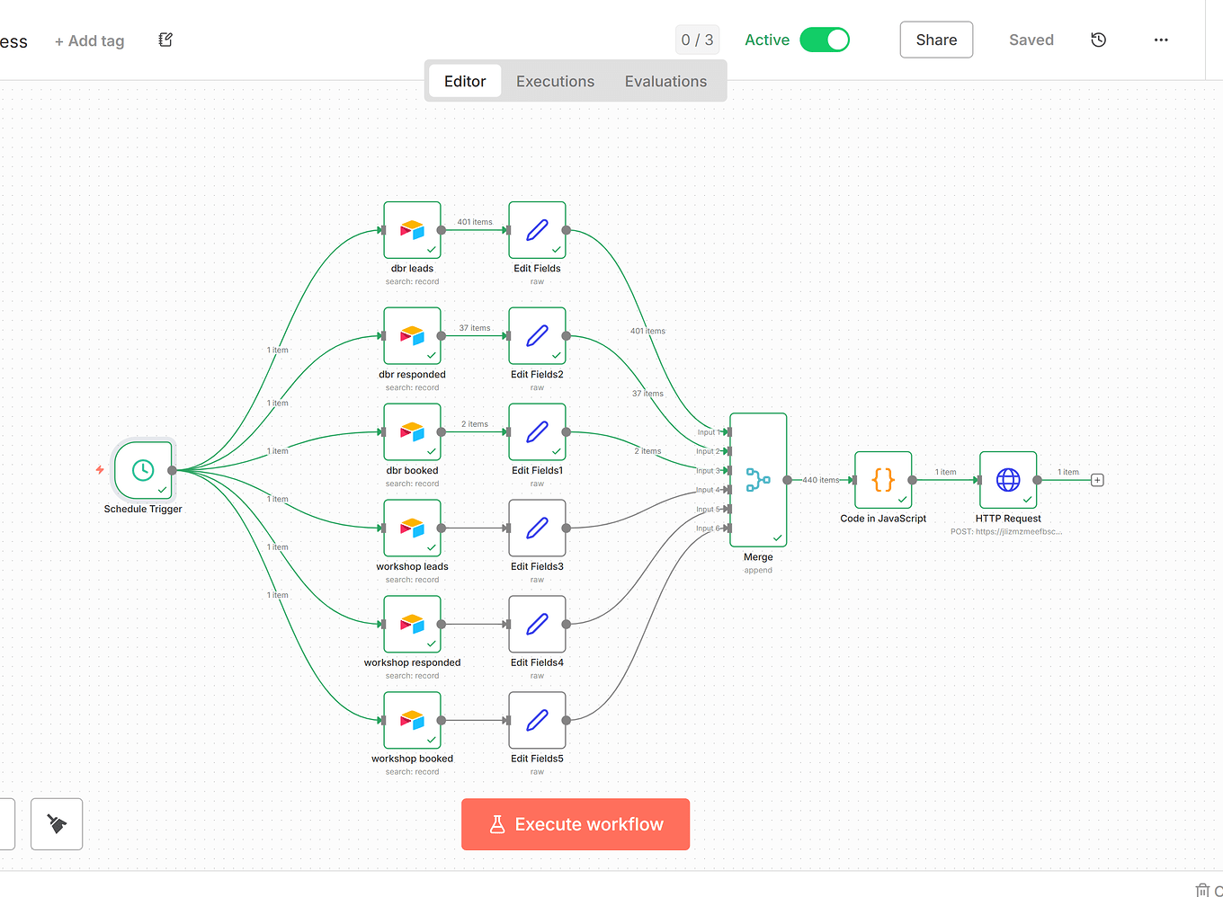 Need help with my n8n workflow where a scheduled trigger isn’t fetching new Airtable data and ...