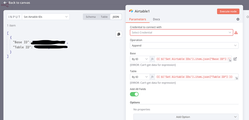 "[ERROR: Can’t get data for expression]" on Set node variable preview when connected to both ...
