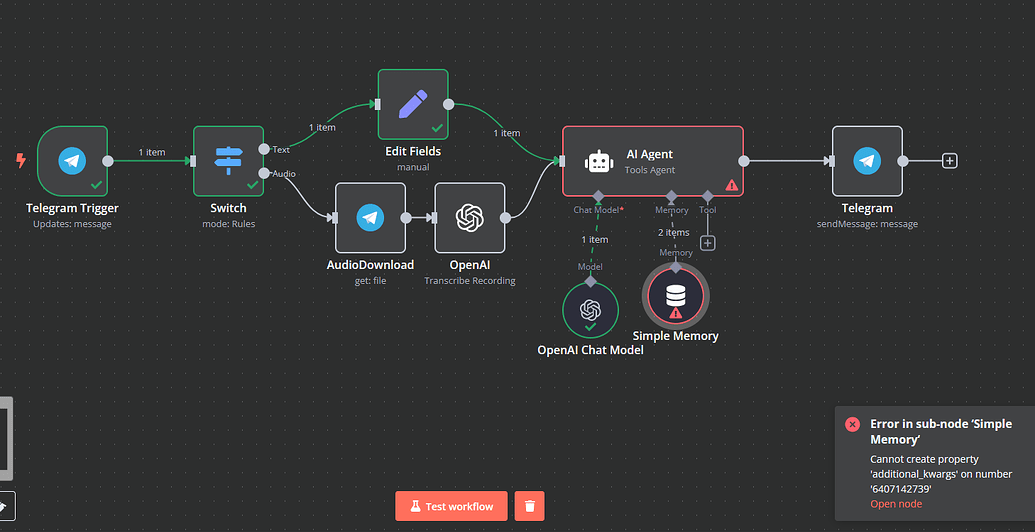 Problem with simple memory node - Questions - n8n Community