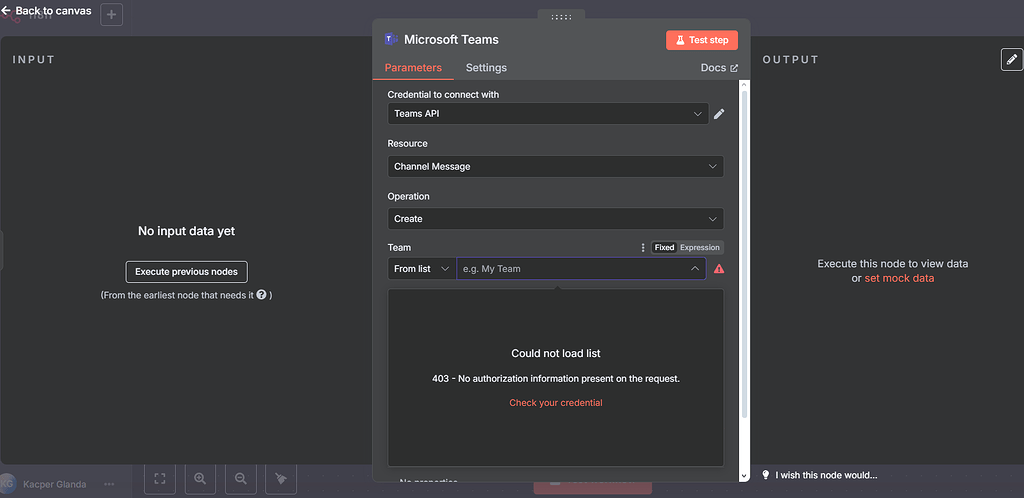Channels/Teams from MS teams doesnt show - Questions - n8n Community