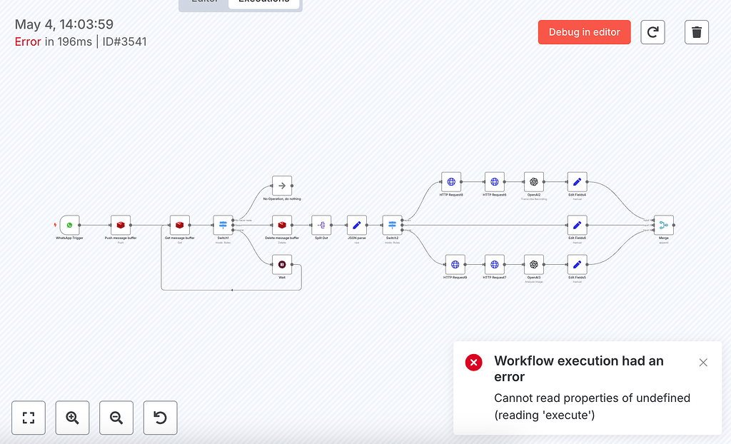 Unexpected Behavior When Using Merge Node to Join Different Types of WhatsApp Messages ...