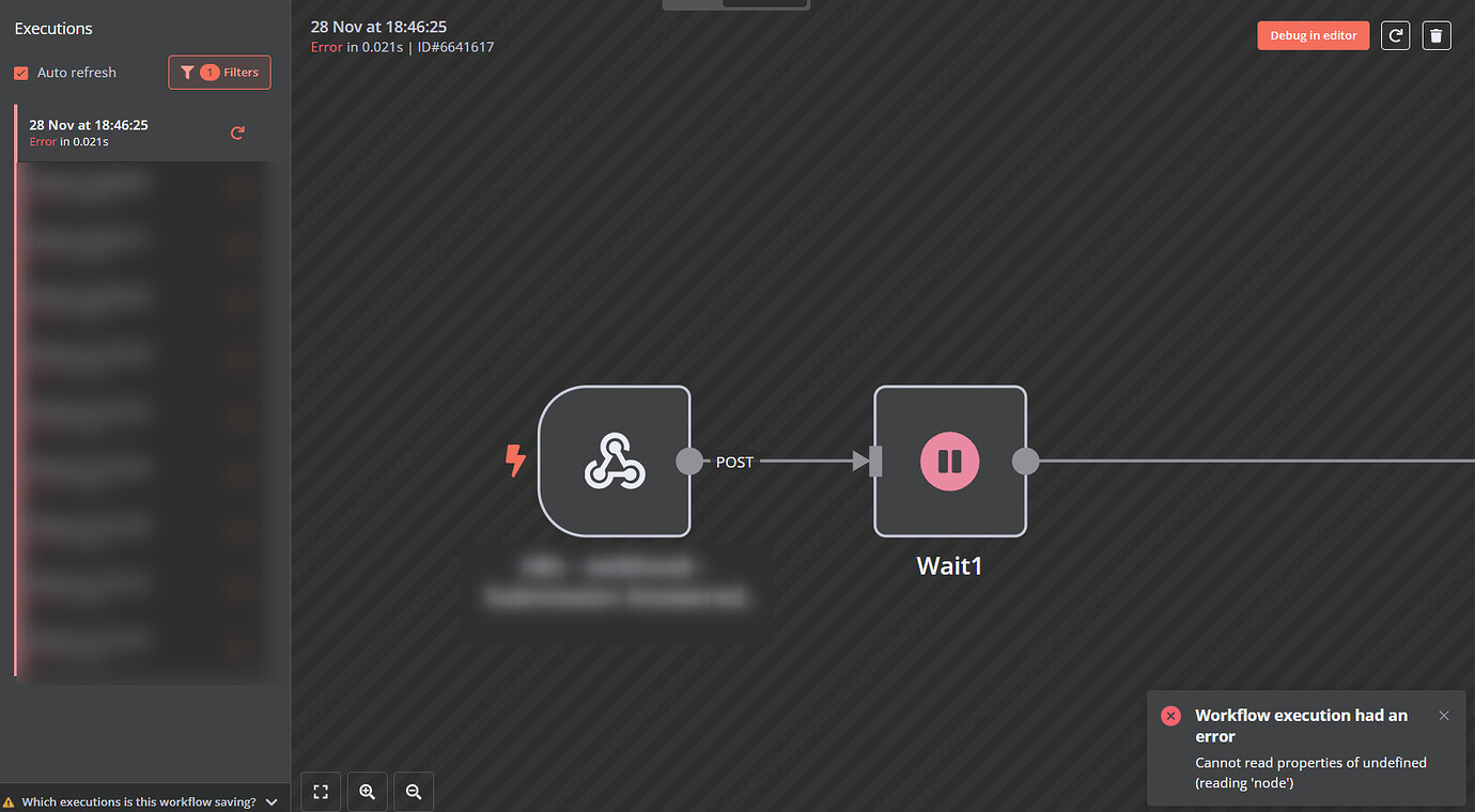 "Cannot read properties of undefined (reading 'node')" error - Questions - n8n Community