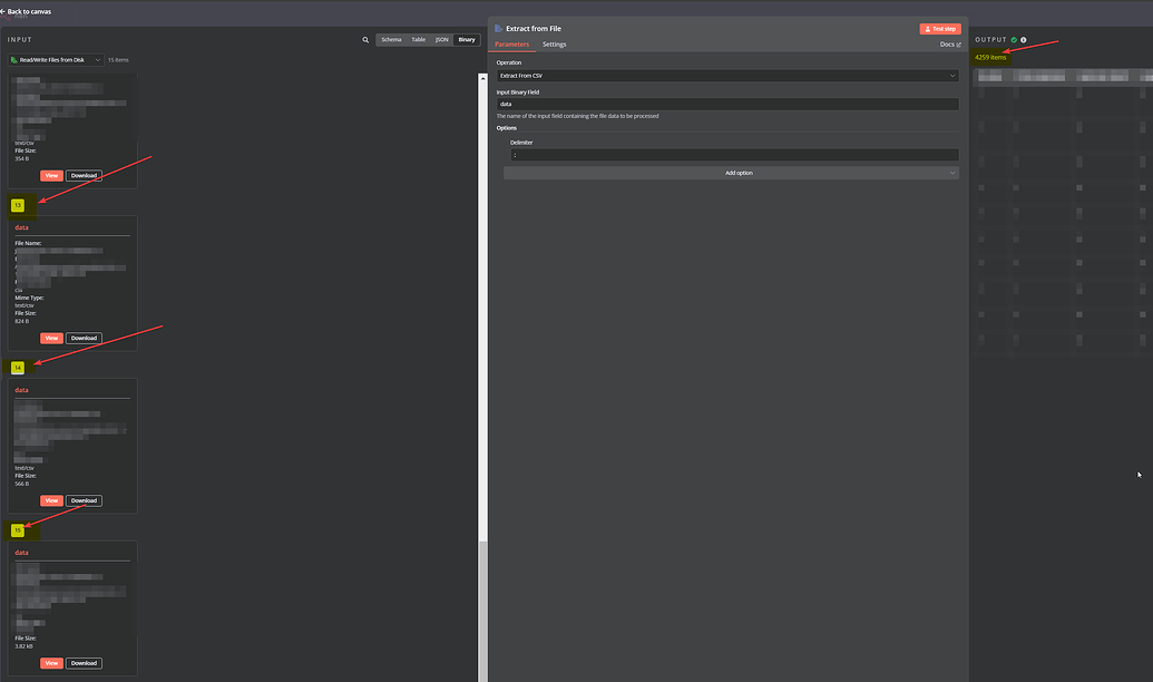 Read many CSV files and extract data, files by files - Questions - n8n ...