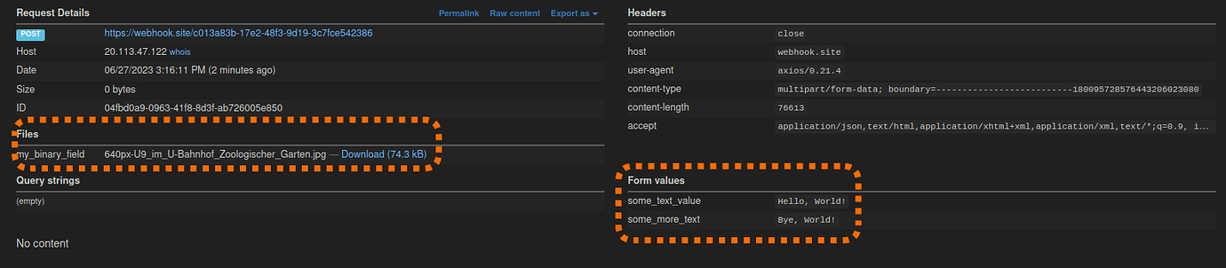 How to send data with attachment in Form Data multipart - Questions ...