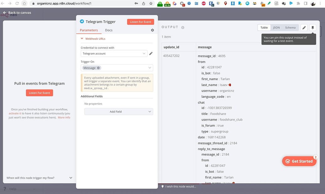 The Telegram trigger isn't triggered - Questions - n8n Community