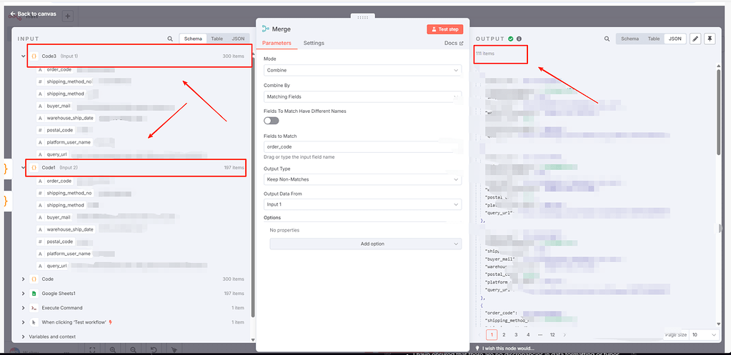Issue with Merge Node: Unable to Filter Non-Matching Items Between Input1 and Input2 Dear n8n ...