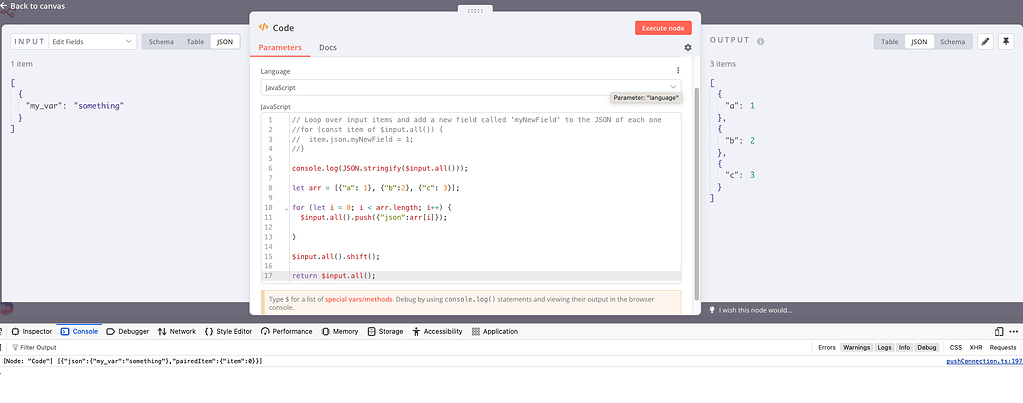 How to add new items in Code node - Questions - n8n Community