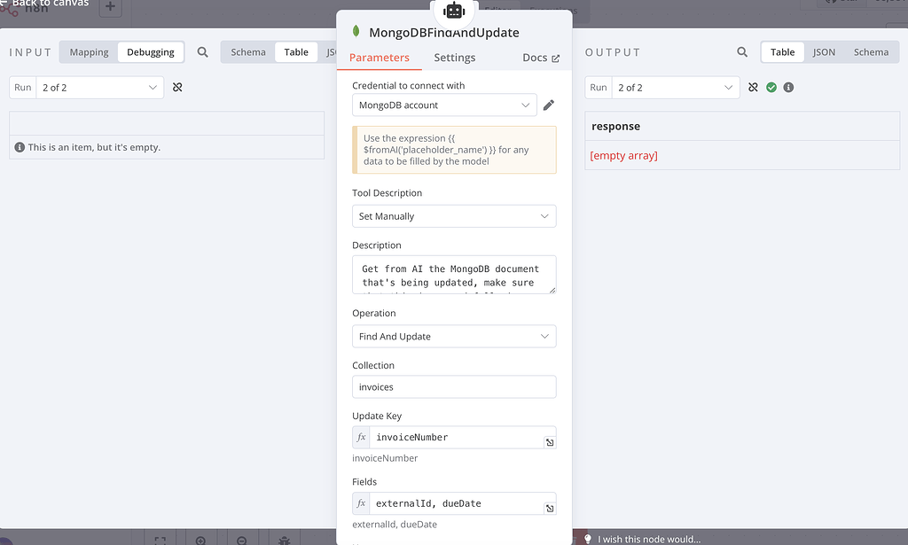 MongoDB Update using 'fromAI' - AI agent - Questions - n8n Community