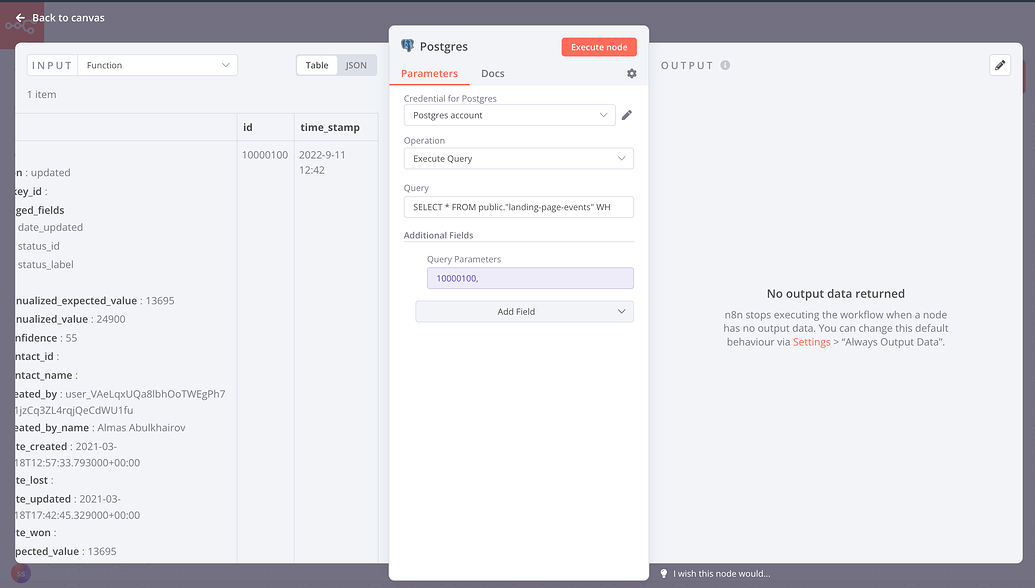 How to insert data to Postgres - Questions - n8n