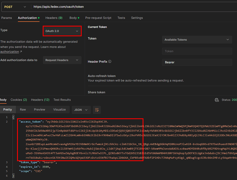 FedEx API Access Token Generation - Questions - n8n