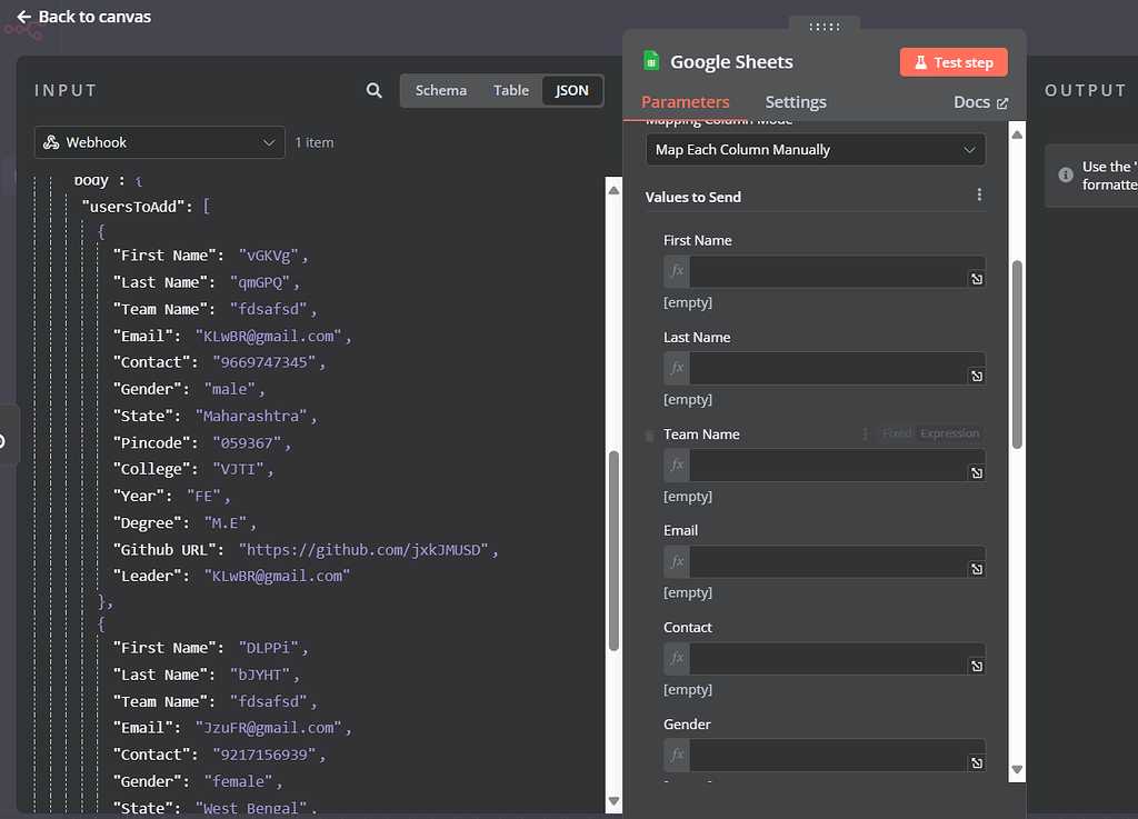 How to Insert an Array of Objects into Google Sheets using n8n ...