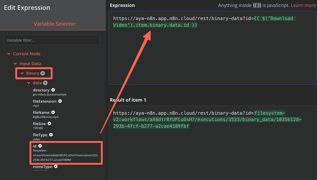 Access "Directory" and "File Name" properties of binary file (get request) - Questions - n8n ...