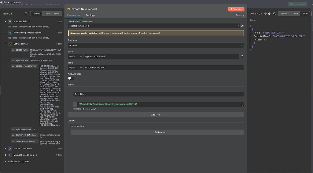 Issue With Airtable Node V1 On N8n Cloud Beta 1 94 0 Fields Not