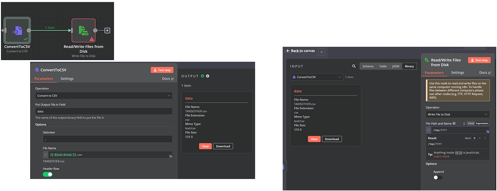 Write files to Disk file naming using previous node filename - Questions - n8n Community