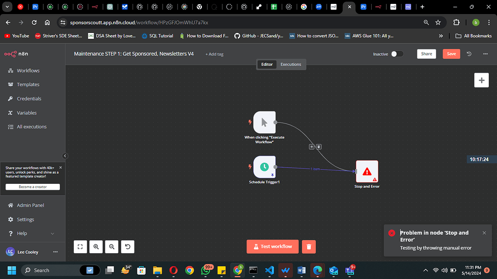 Error Trigger Not Working Properly Questions N8n Community