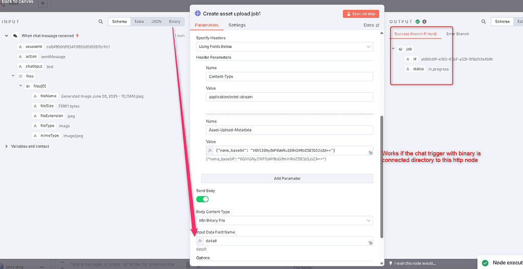 Chat trigger with attachment unable to pass binary through node - Questions - n8n Community