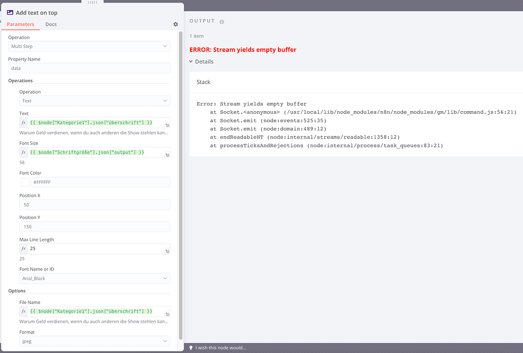 Edit image node: ERROR: Stream yields empty buffer - Questions - n8n Community