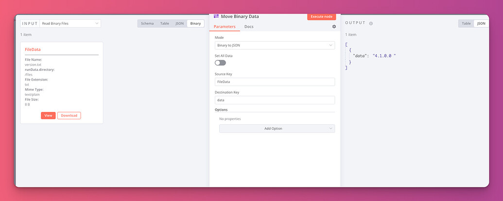 Read from binary file - read from text file? - Questions - n8n