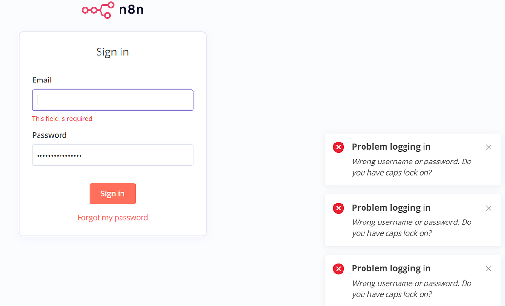 Log in n8n - Questions - n8n Community