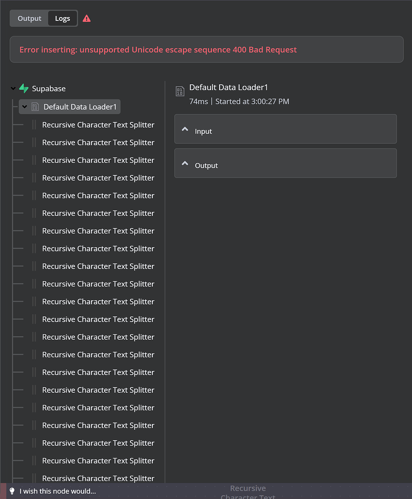 Supabase error (fails) - Error Handling Question - Questions - n8n Community