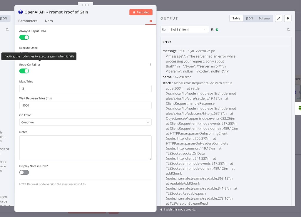 Clarification Needed On Retry On Fail Behavior For Request Nodes Questions N8n Community