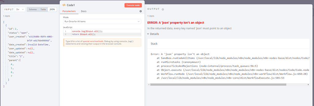 Bug in Code node - Questions - n8n Community