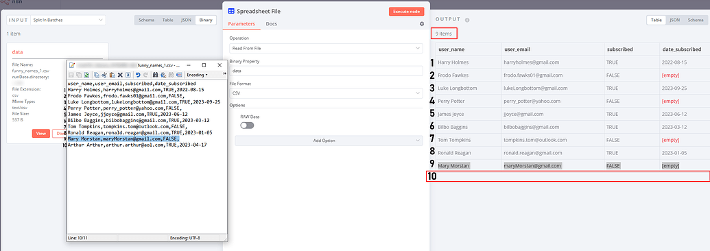 Spreadsheet Read Node not reading all rows - Questions - n8n Community