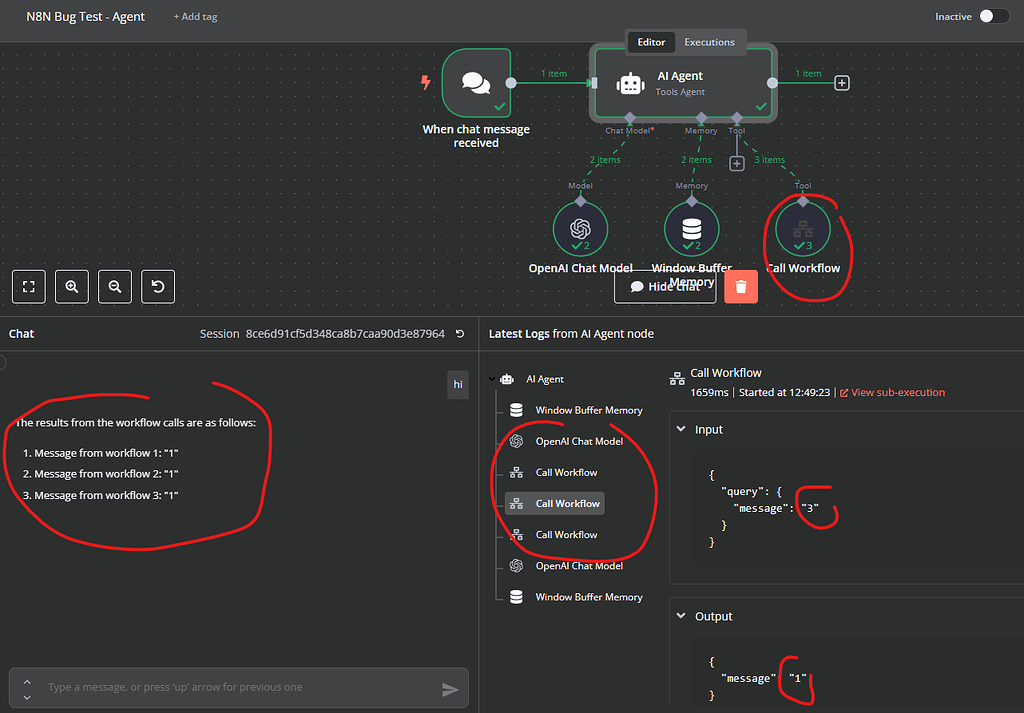 N8N Bug: Workflow Input Data Not Being Received Correctly When Simultaneously Triggered via an ...