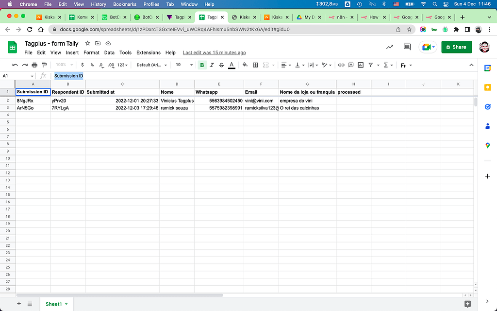 Update Google Sheets node: Could not find column for key - Questions - n8n Community